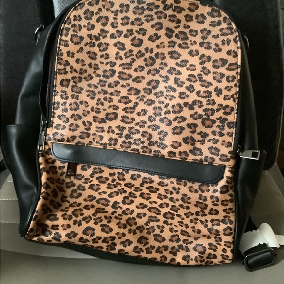 Bags | Nameless Brand New Backpack Black Animal Print | Poshmark